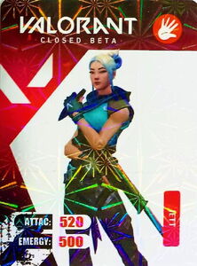 Game Card: Jett (Valorant - Radiant Agents(Valorant - Radiant Agents)