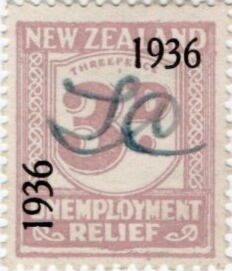 Stamp: Unemployment Relief (New Zealand: Revenue Stamps(Unemployment ...