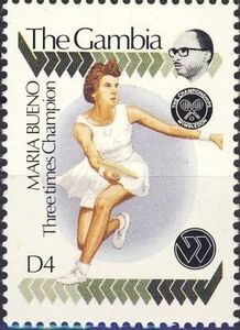 Stamp: Maria Bueno (Gambia(Great Wimbledon Champions (1990)) Mi:GM 976 ...