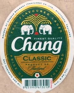 Drink Label: Chang Classic (Cosmos Brewery, ThailandCol:TH-BEER-000008