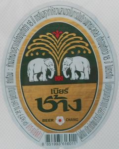 Drink Label: Chang Beer (Cosmos Brewery, Thailand) Col:TH-BEER-000011