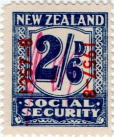 Stamp: Social Security (New Zealand: Revenue Stamps(Social Security ...