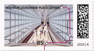 Stamp: Wilhelm-Leuschner-Platz Station, Leipzig (Germany, Federal ...