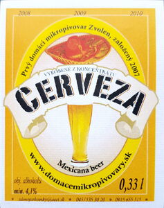 Drink Label: Cerveza (Prvý domácí mikropivovar Zvolen, SlovakiaCol:SK ...