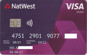 Bank Card: NatWest Visa Debit (National Westminster Bank, United ...