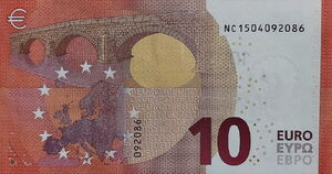 Billete de Banco: 10 Euro (Unión Europea(2020 ND "Signature Lagarde ...