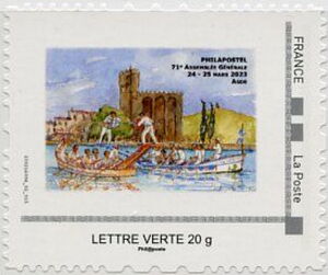 Stamp: 71st Philapostel General Assembly Cap d'adge (France ...