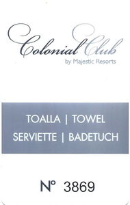 Hotel Card: Colonial Club by Majestic Resorts (Majestic Resorts ...