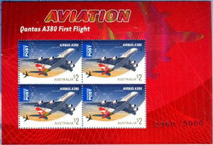 Stamp: Airbus A-380 (Australia(Civil Aviation) Un:AU BF104