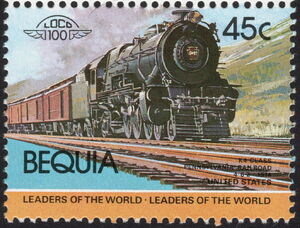 Stamp: K4 Class Pennsylvania Railroad 4-6-2 1914 (Grenadines of St ...