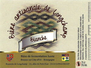 Drink Label: Blanche (Brasserie de Longchamp, FranceCol:FR-BEER-005631