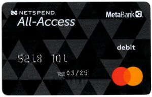 Bank Card: MetaBank Netspend All-Access (MetaBank, United States of ...