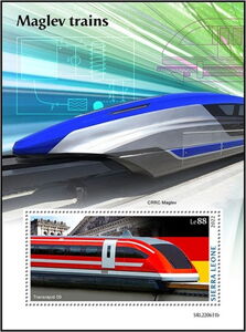 Stamp: Transrapid 09 (Sierra Leone(Maglev Trains (2022)) Col:SL 2022-631b