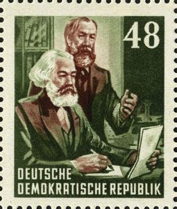 Stamp: Marx and Engels (Germany, Democratic Republic (DDR)(70. The ...