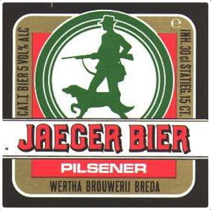 Drink Label: Jaeger Bier Pilsener (Wertha Brouwerij, NetherlandsCol:NL ...