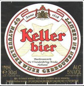 Drink Label: Kellerbier (Bierbrouwerij De Vriendenkring, NetherlandsCol ...
