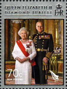 Stamp: Queen & Prince Philip (New Zealand(Queen Elizabeth II Diamond ...
