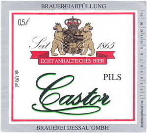 Drink Label: Castor Pils (VEB Getränkekombinat Dessau, Germany ...