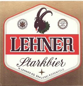 Drink Label: Lehner Starkbier (Brauerei Rosenfeld, H. Lehner, Germany ...