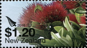 Stamp: Pohutukawa Flowers (New Zealand(Personalised Stamps 2018) Mi:NZ ...
