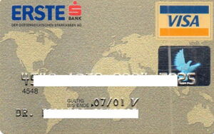 Bank Card: Erste Bank Visa (ERSTE Bank, AustriaCol:AT-VI-0023