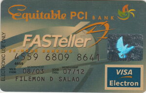 Bank Card: Fast Teller (PCIBank, PhilippinesCol:PH-VE-0002