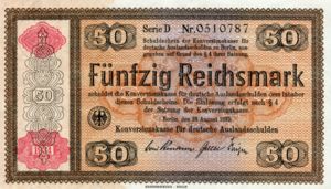 Banknote: 50 Reichsmark (Germany(1934 Issue - Conversion Fund For ...