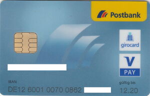 Bankkarte: Postbank (Postbank, Deutschland, BundesrepublikCol:DE-VP-0007.10