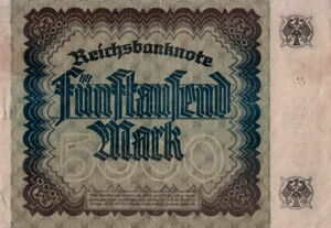 Banknote: 5,000 Mark (Germany(1922 4th Issue - Reichsbanknote, Republic ...
