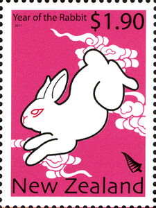 Stamp: Year of the Rabbit - Rabbit (New Zealand(Year of the Rabbit 2011 ...