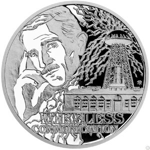 Coin: 1 Dollar (Nikola Tesla - Wireless communication) (Niue(Numismatic ...