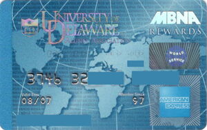 Bank Card: American Express-MBNA-University of Delaware (MBNA America ...
