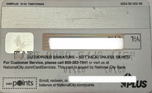Bank Card: NationalCity (National City Bank, United States of ...