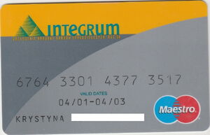Bank Card: Integrum (Bank BGZ, PolandCol:PL-MS-0022.04