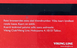 Hotel Card: Viking Club (Viking Line (Shipping company), EstoniaCol:EST ...