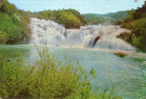 엽서: Slapovi Krke (유고슬라비아) (_ National Park Krka - Waterfalls) Col:YU-000194