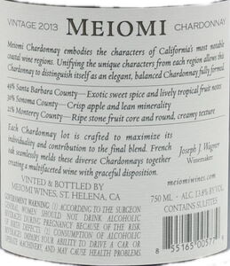 Drink Label: Meiomi Chardonnay California (Meiomi Wines, United States ...