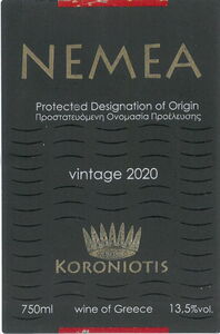Drink Label: Nemea (Koroniotis Winery, GreeceCol:GR-WINE-003152