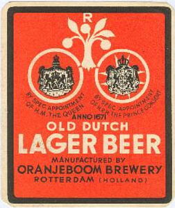 Drink Label: Oranjeboom Old Dutch Lager (Oranjeboom Bierbrouwerij ...