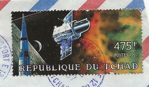 Stamp: Saturn 5, US, OAO 3 Copernicus (Chad(History of Space ...