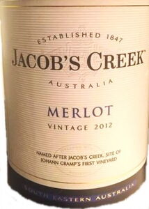 Drink Label: Jacob's Creek Merlot (Gramp & Sons, AustraliaCol:AU-WINE ...