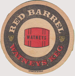 Beer Coaster: Watneys Keg Red Barrel (Watneys Mann, United Kingdom of ...