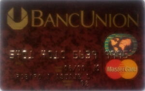 Bank Card: BancUnion (Banc Union, VenezuelaCol:VE-MC-0220.02
