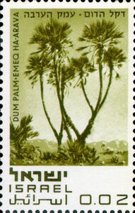 Stamp: Dum Palm Trees at Emek Ha‘arava, near Eilat (Israel(Nature ...