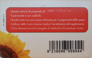 Tarjeta Funcional: Conad - Carta Insieme (Shops - Supermarkets, Italia ...