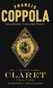 Drink Label: Francis Coppola Diamond Collection Claret Black Label (Francis Ford Coppola Winery ...