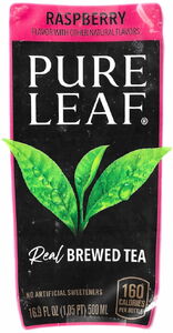 Drink Label: Raspberry Pure Leaf Real Brewed Tea (Pepsi/ Lipton Tea ...