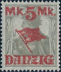 Stamp: Germania - Overprint and Surcharge (Free City of Danzig(Danzig ...