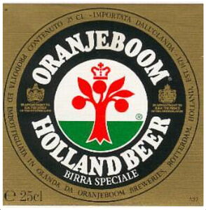 Drink Label: Oranjeboom Holland Beer Birra Speciale (Oranjeboom ...