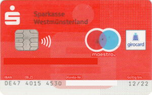 Bank Card: Sparkasse Westmunsterland Maestro-girocard 09-17 (Sparkasse ...